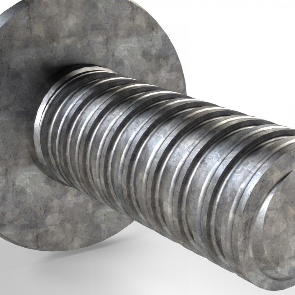 Bulón rosca cuadrada 7/8" x 3" p/parante